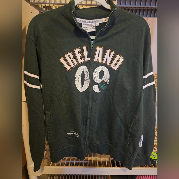Jackets & Coats | Mens Green Vintage Lansdowne Ireland Rugby Full Zip S ...